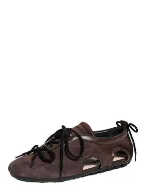 Simone Rocha Cutout Ballerina Grip Trainers - Chocolate