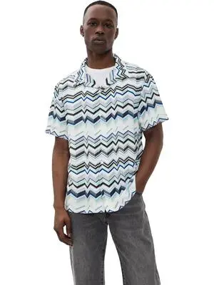 Missoni Short Sleeve Shirt - Light Blue Tones