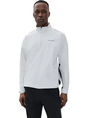 MALBON Performance Quarter Zip Pullover - Silver/black