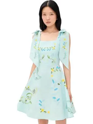 Fanm Mon Safir Dress - Blue Dalias