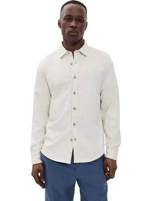 Marine Layer Pacifica Stretch Shirt - Oatmeal Heather