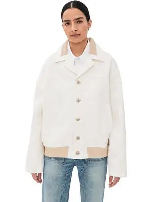 WALES BONNER Study Denim Jacket - Ivory