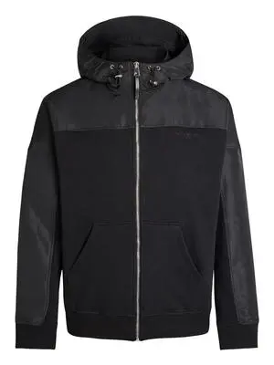 Givenchy Logo Hooded Windbreaker Jacket - Black