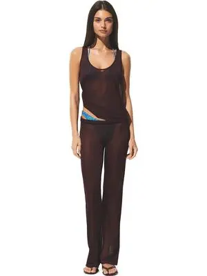 SKIMS Scoop Long Tank Top - Currant