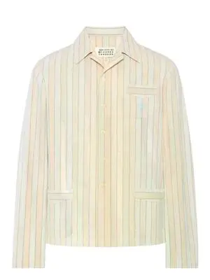 MAISON MARGIELA Striped Long-sleeved Shirt - Neutrals