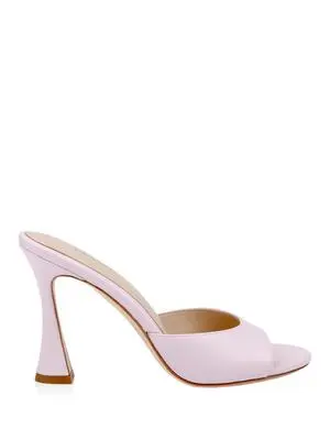L'Agence Avery Leather Open-toe Mule - Ice Leather
