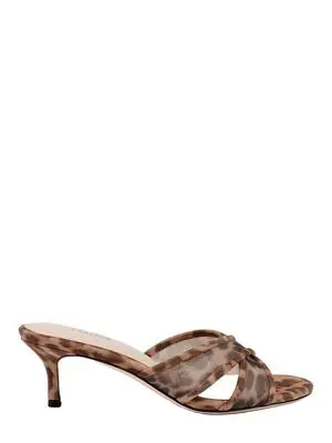 L'Agence Padua Mesh Sandal Leopard Mesh