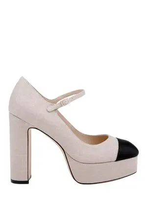 L'Agence Lilles Platform Pump - Natural/black