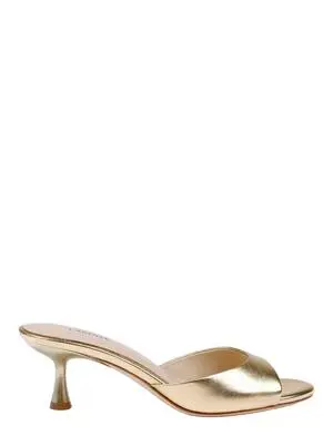 L'Agence Arleen Kitten-heel Mule - Gold Leather