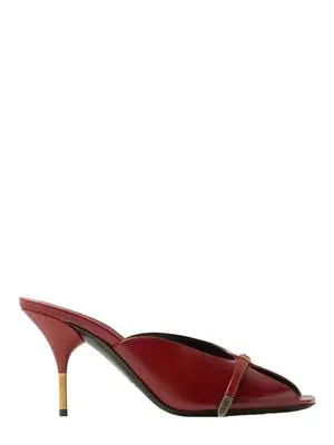 Versace Nyx Leather Mules 80 Mm - Red