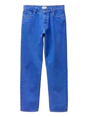 Versace Medusa Logo Straight Leg Jeans - Blue