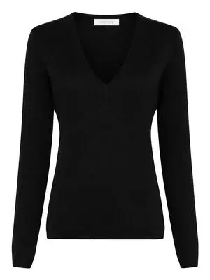 Gabriela Hearst Clementia Knit V-neck Sweater - Black
