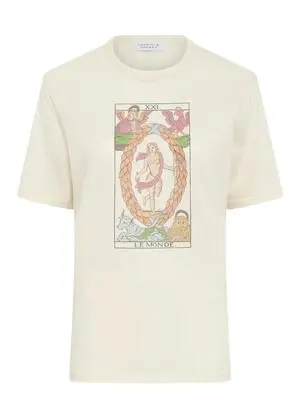 GABRIELA HEARST Sayara Printed Cashmere T-Shirt