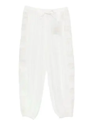 Sandro Aya Lace-detail Trousers - White