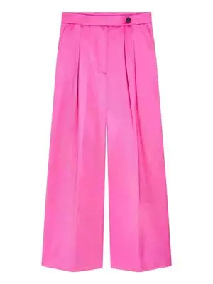 DRIES VAN NOTEN Button Pleated Wide Palazzo Pants