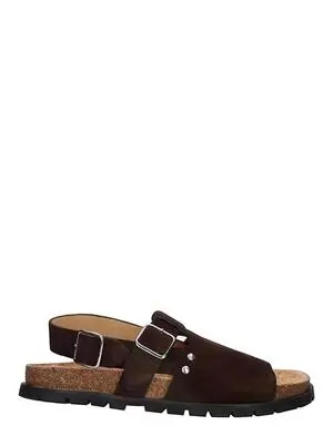 A.p.c. Suede Flat Sandals - Brown