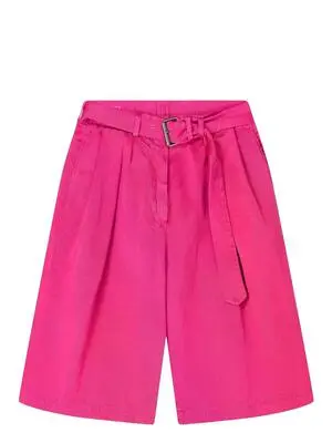 Dries Van Noten Belted Overdyed Bermuda Shorts - Pink
