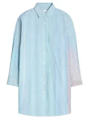 Dries Van Noten Striped Shirt Dress - Blue