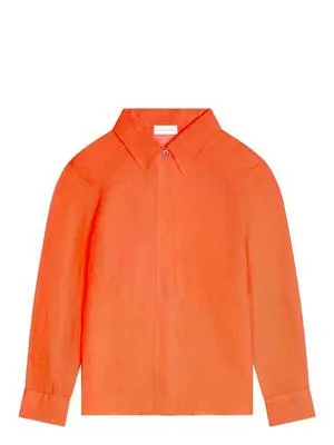 Dries Van Noten Buttoned Ramie Shirt - Red
