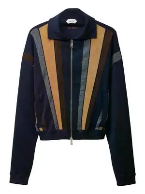 Versace Striped Zip Jacket - Blue
