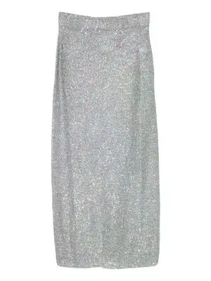 ALYSI Sequin Embellished Skirt - Silver