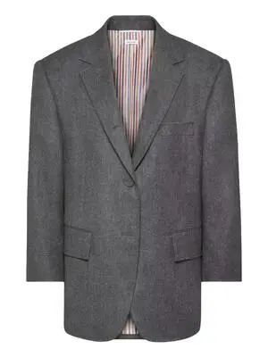 Thom Browne Single-breasted Wool Blazer - Grey