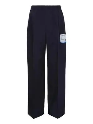 Mihara Yasuhiro Logo Straight-leg Trousers - Blue