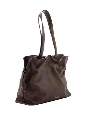 Loewe Flamenco Knot Leather Large Tote Bag - Brown