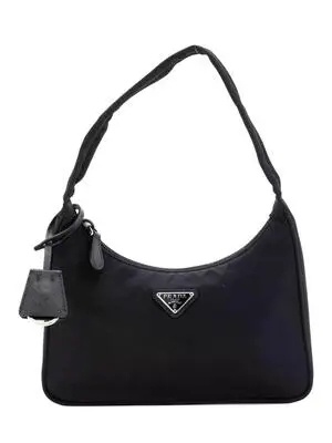 Prada Re-edition 2000 Tessuto Mini Hobo Bag - Black