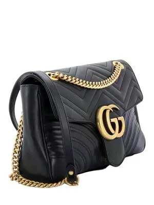 Gucci Gg Marmont Medium Shoulder Bag - Black