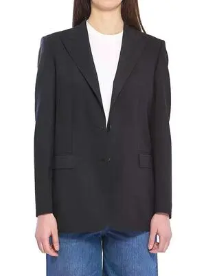 Tagliatore Peak-lapel Single-breasted Blazer - Black