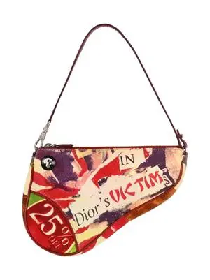Dior 2003 Dior's Victim Saddle Tote Bag Red