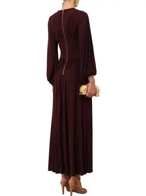 ZIMMERMANNWEAR Luna Billow Maxi Dress - Mahogany