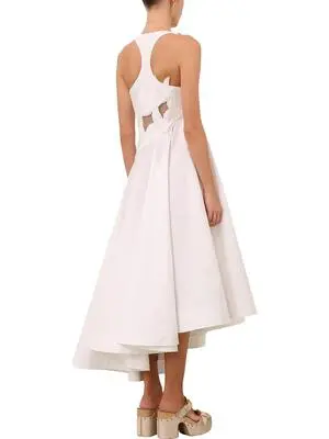 ZIMMERMANNWEAR Luna Applique Midi Dress - Ivory