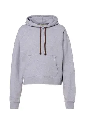 JW Anderson Cropped Cotton Hoodie - Grey