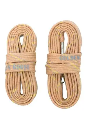 GOLDEN GOOSE Trekking Logo Print Shoe Laces - Brown