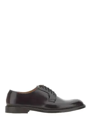 DOUCAL'S Lace-up Calf Leather Shoes - Brown