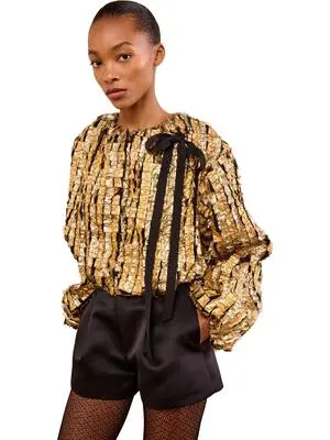 Ulla Johnson Eden Lurex Jacket - Gold