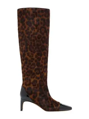 Ulla Johnson Mix Media Mid-heel Boot - Leopard