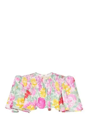 Chloé Gathered Cropped Top - Multicolor
