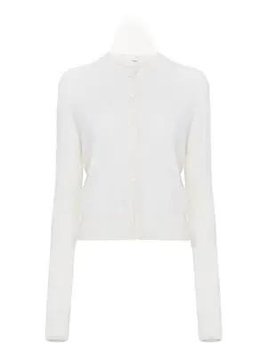 Chloé Fitted Pointelle Cardigan - Iconic Milk
