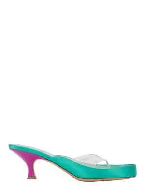 Chloé Junie Heeled Sandals - Aqua Blue