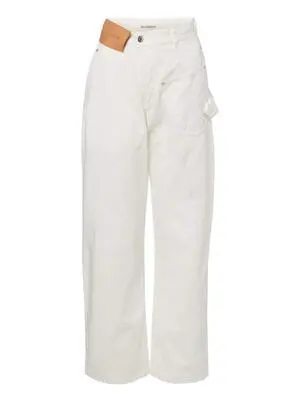 JW Anderson Embroidered Straight Jeans - White