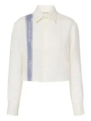 JW Anderson Cropped Linen Shirt - White