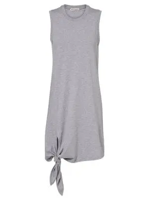 JW Anderson Cotton Jersey Mini Dress With Knotted Detail - Grey