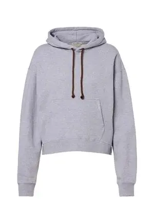 JW Anderson Cropped Cotton Hoodie - Grey