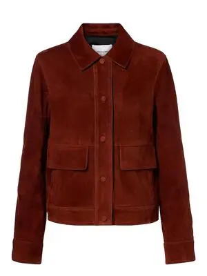YVES SALOMON Suede Jacket - Brown