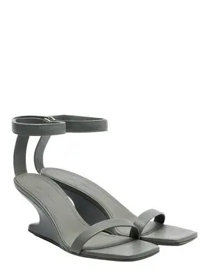 Rick Owens Cantilever Leather Sandals Grey