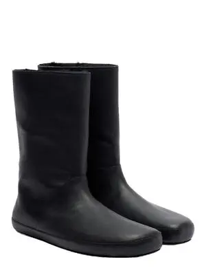 THE ROW Toni Shearling-lined Leather Ankle Boots - Black