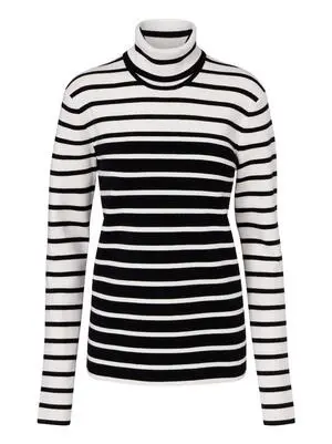 TOTÊME Striped Wool-Blend Turtleneck Sweater